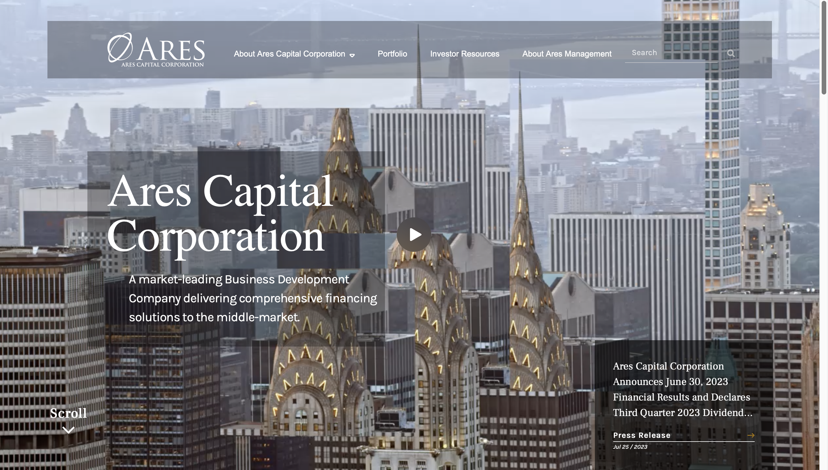 Ares Capital Corporation：中堅企業のための金融パートナー | NCB Library 金融・決済の ”なぜ?!” が見える