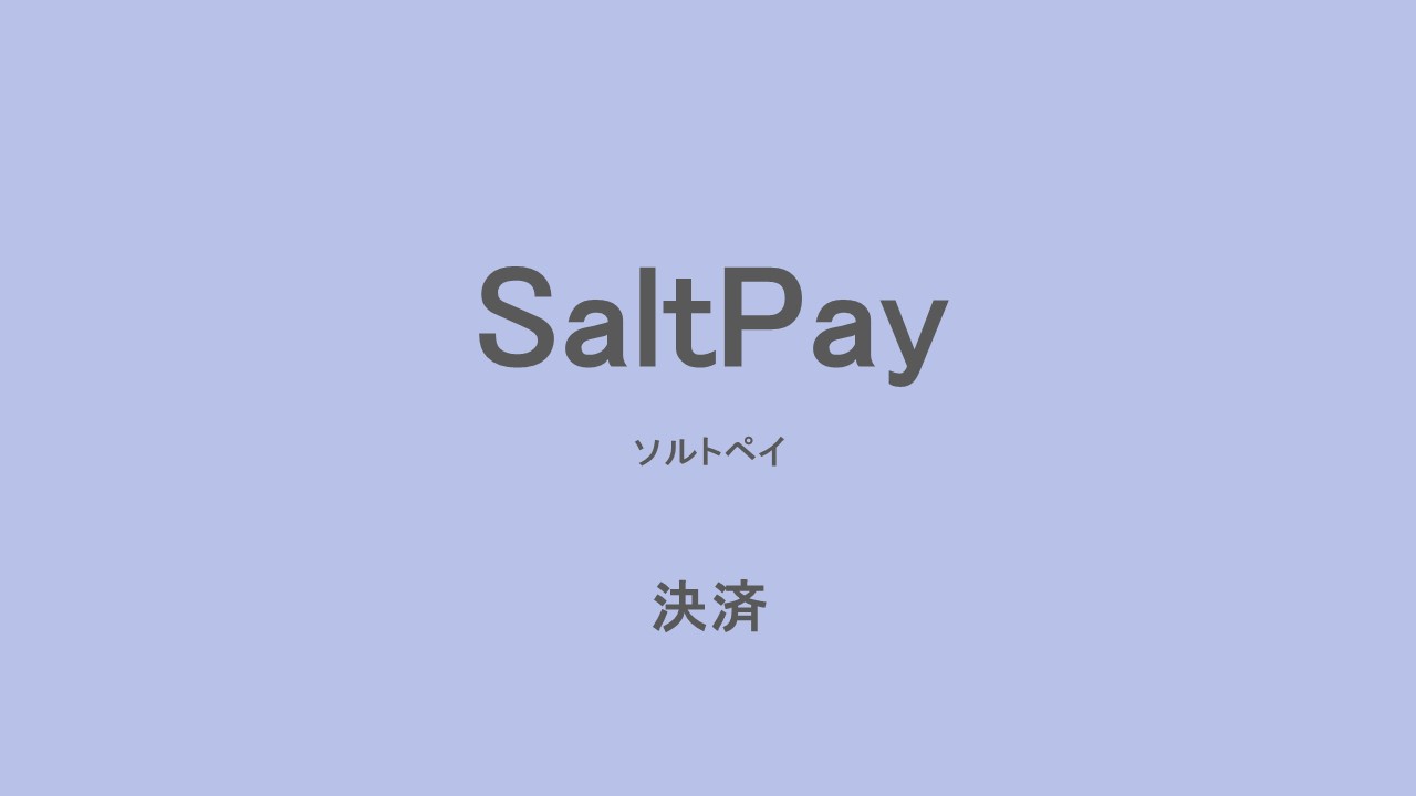 FinTech Report：SaltPay | NCB Library 金融・決済の ”なぜ?!” が見える