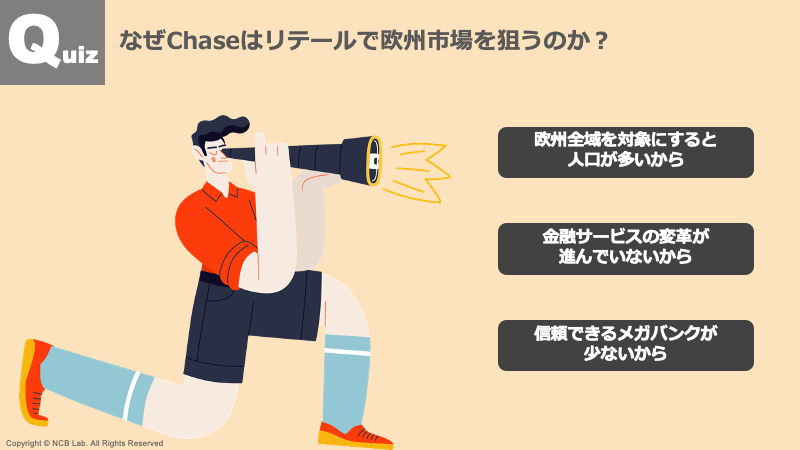 オンラインバンクで欧州市場に挑むChaseの野望 | NCB Library 金融・決済の ”なぜ?!” が見える