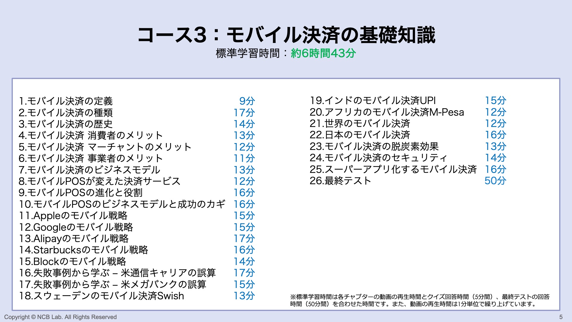 コース3：モバイル決済の基礎知識 コンテンツ紹介 | NCB Library 金融・決済の ”なぜ?!” が見える